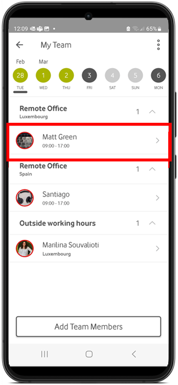How to delete users from "My Team" – Help │ Vodafone Business Office Spaces