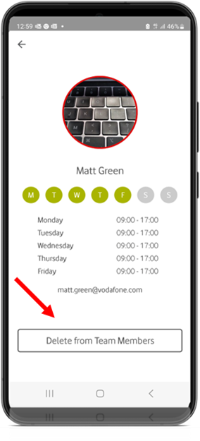 How to delete users from "My Team" – Help │ Vodafone Business Office Spaces